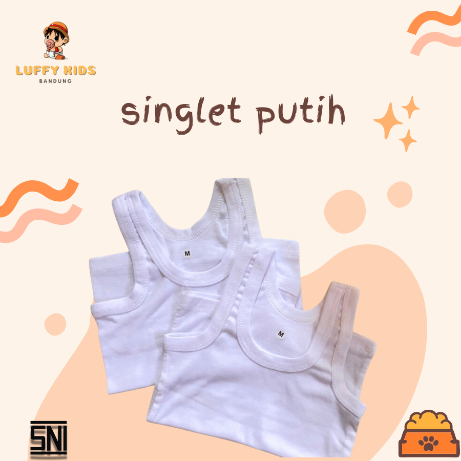 Jual [12 Pcs] 1 Lusin Singlet Putih Bayi Baru Lahir Newborn - LUFFY ...