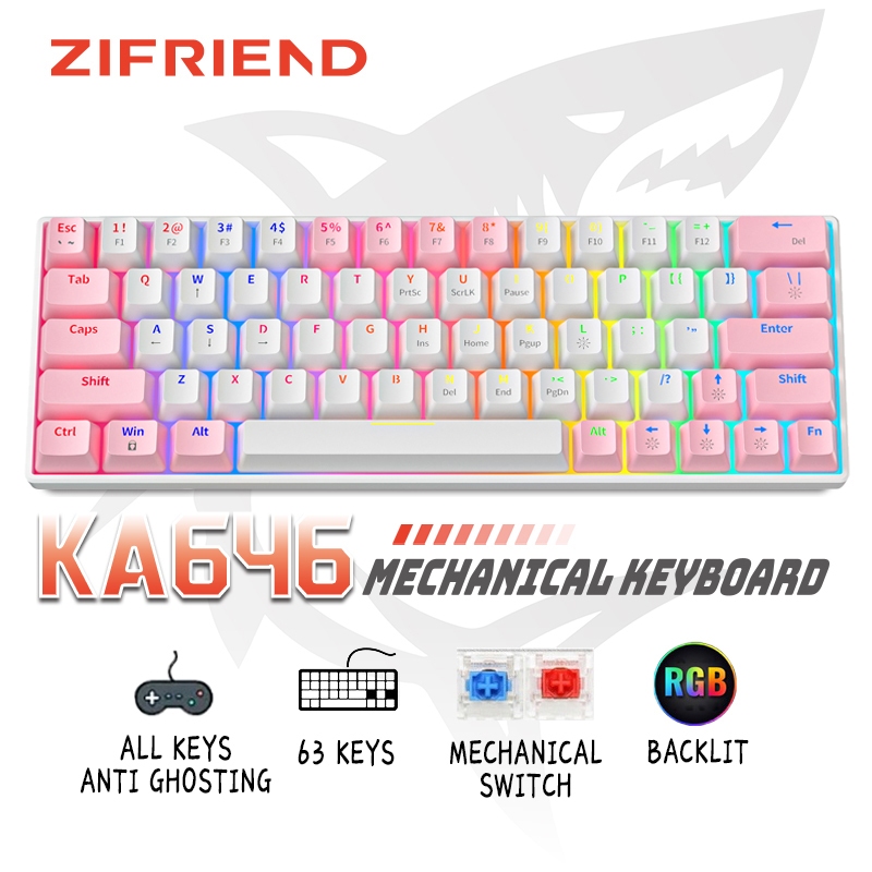 Jual ZIFRIEND KA646 Mechanical Keyboard RGB | Shopee Indonesia