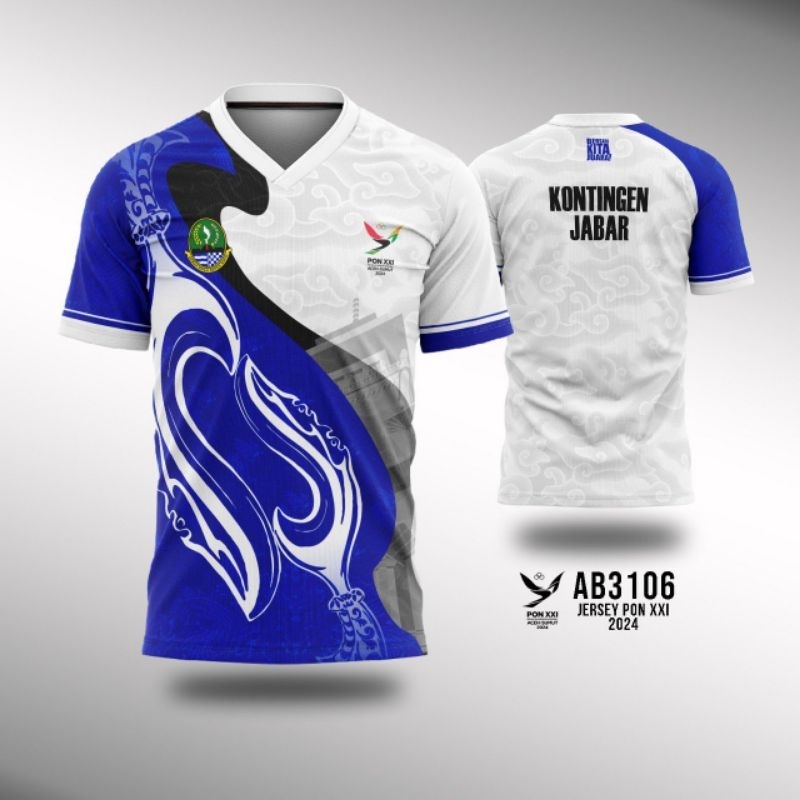 Jual Kaos Jersey PON XXI 2024 Jawa Barat JABAR | Shopee Indonesia
