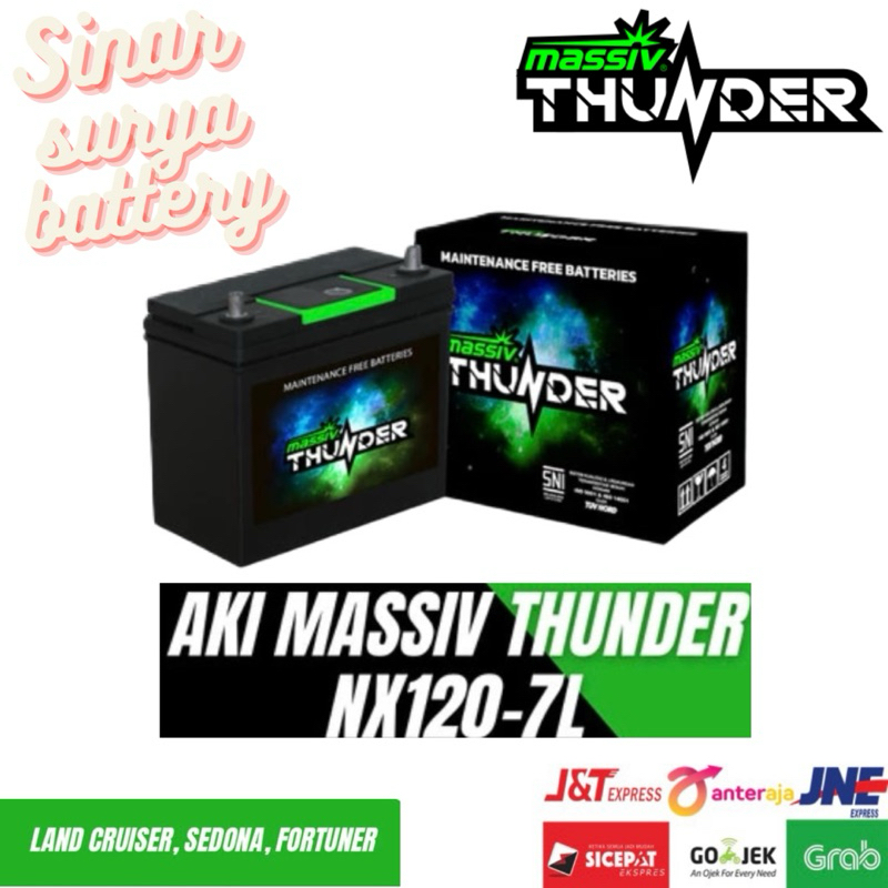 Jual Aki Mobil Kering 95D31L Massiv Thunder 80 ampere untuk mobil pajero sport diesel,Land ...