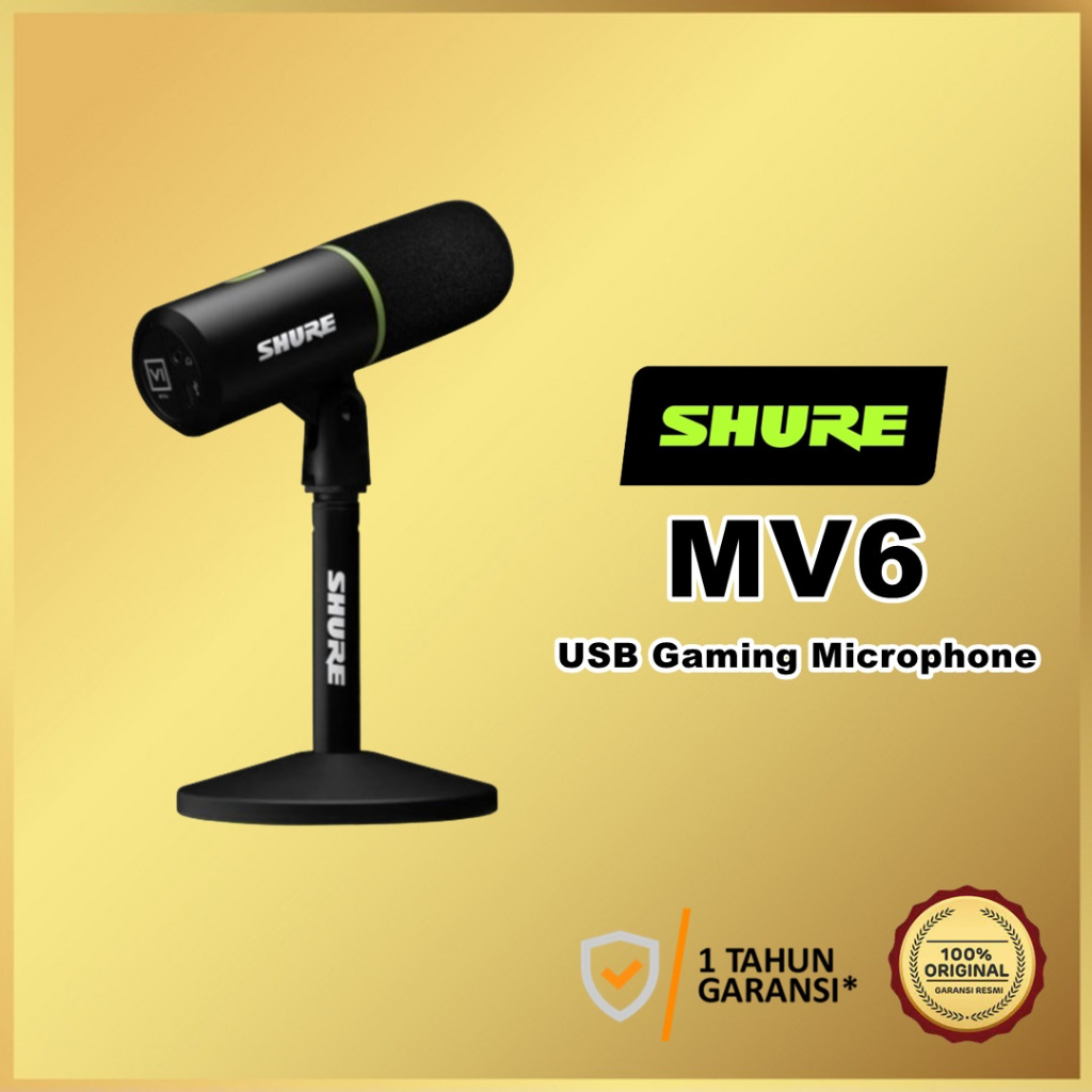 Jual Shure MV6 USB Gaming Mic Microphone USB-C Gaming Streaming ...