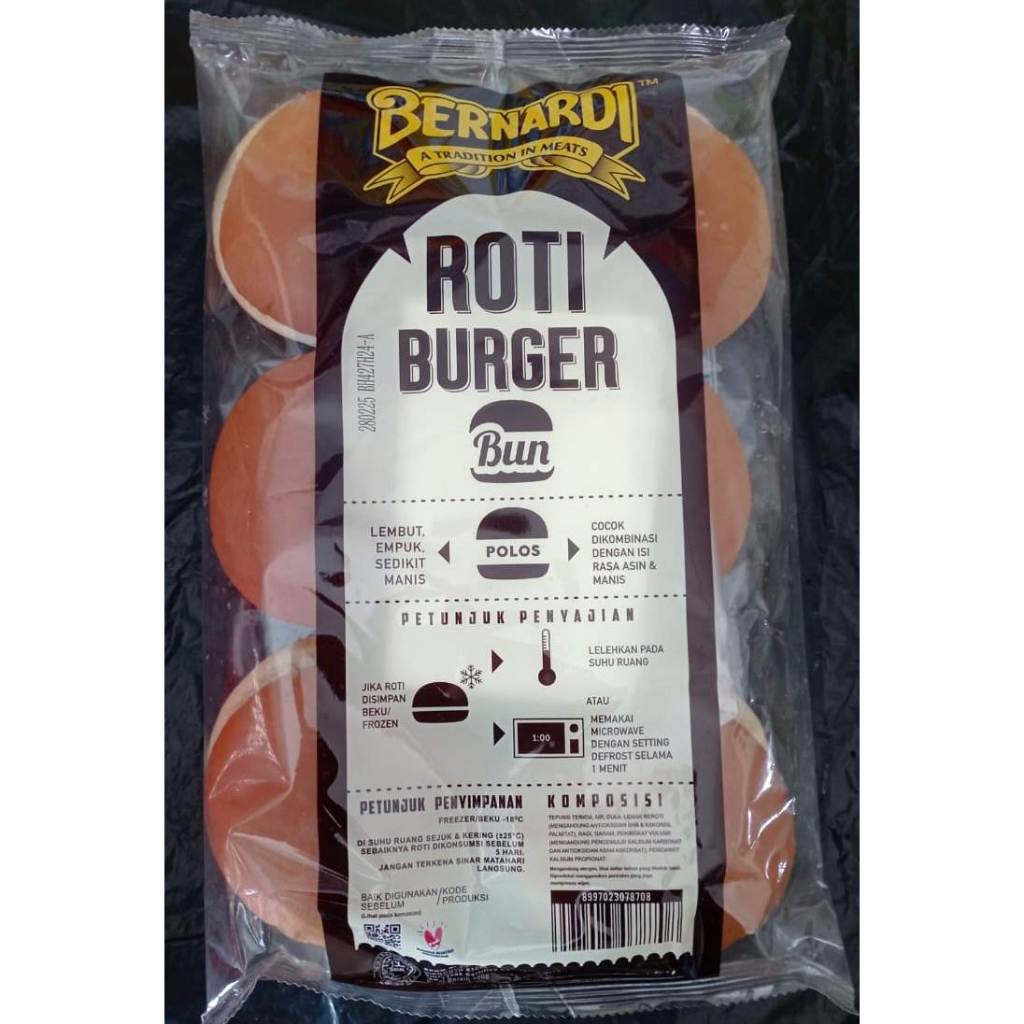 Jual Bernardi Roti Burger isi 6 Pcs, Roti Bun Burger Lembut dan Empuk ...