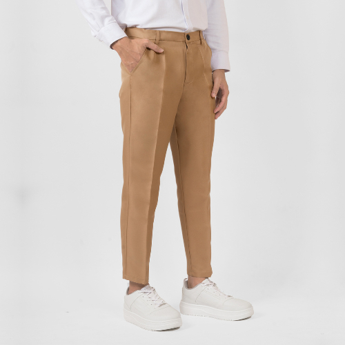 Jual FOLER - Celana Ankle Pants Pria (formal, bahan, kantor, kain, kerja) panjang slimfit - Moca ...