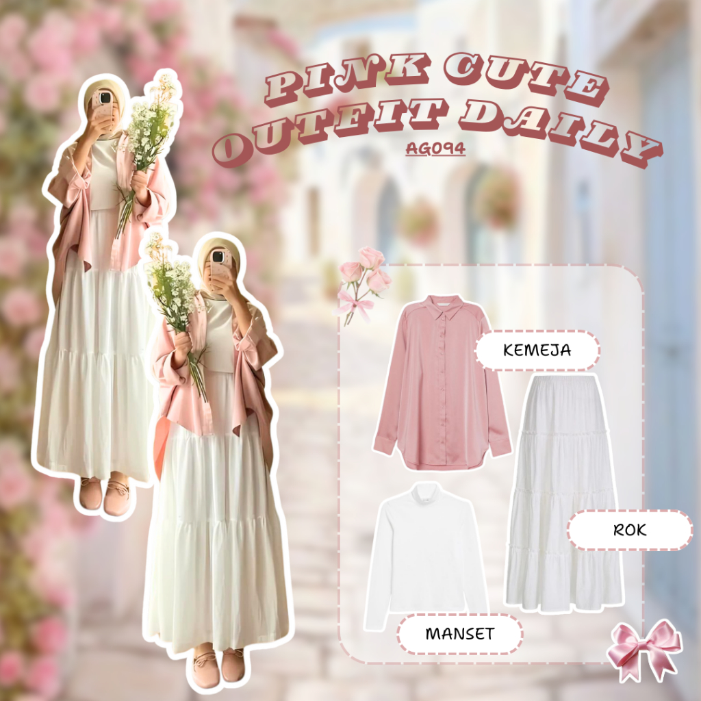 Jual Super Hemat OOTD Korean Style Wanita One Set Kekinian Outfit Set ...