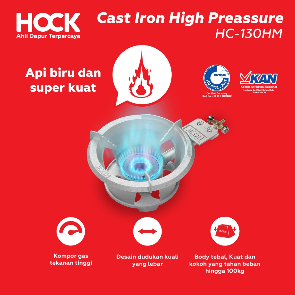 Jual Hock Kompor Gas Cast Iron High Pressure / Tekanan Tinggi HC-130HM ...