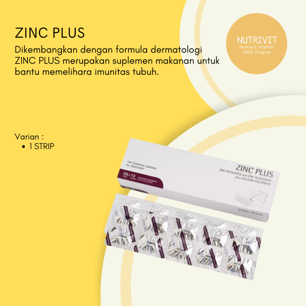 Jual Zinc Plus Pharmacore Tablet 1 Strip 10's - Suplemen kesehatan dan daya tahan tubuh - Per ...