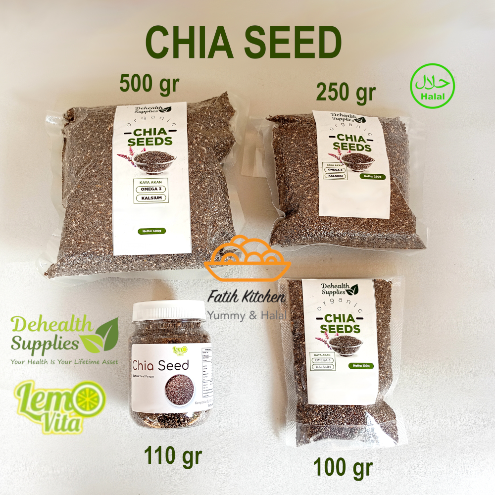 Jual Organic Black CHIA SEED - Biji Cia Cocok Untuk Diet - Sumber Serat ...