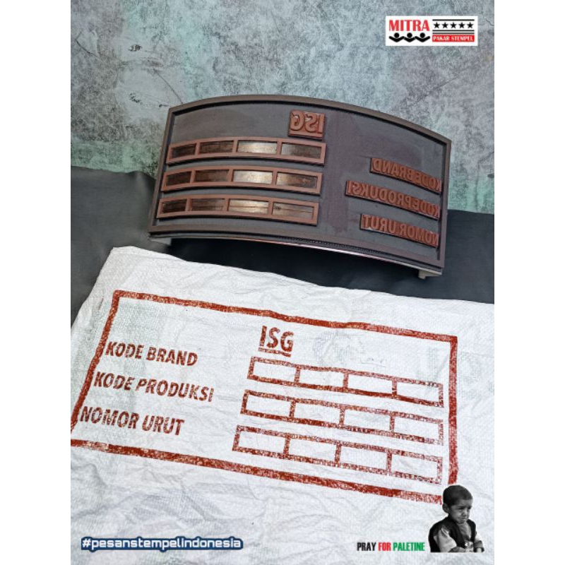 Jual stempel karung jumbo stempel custom stempel kode produksi penanda ...