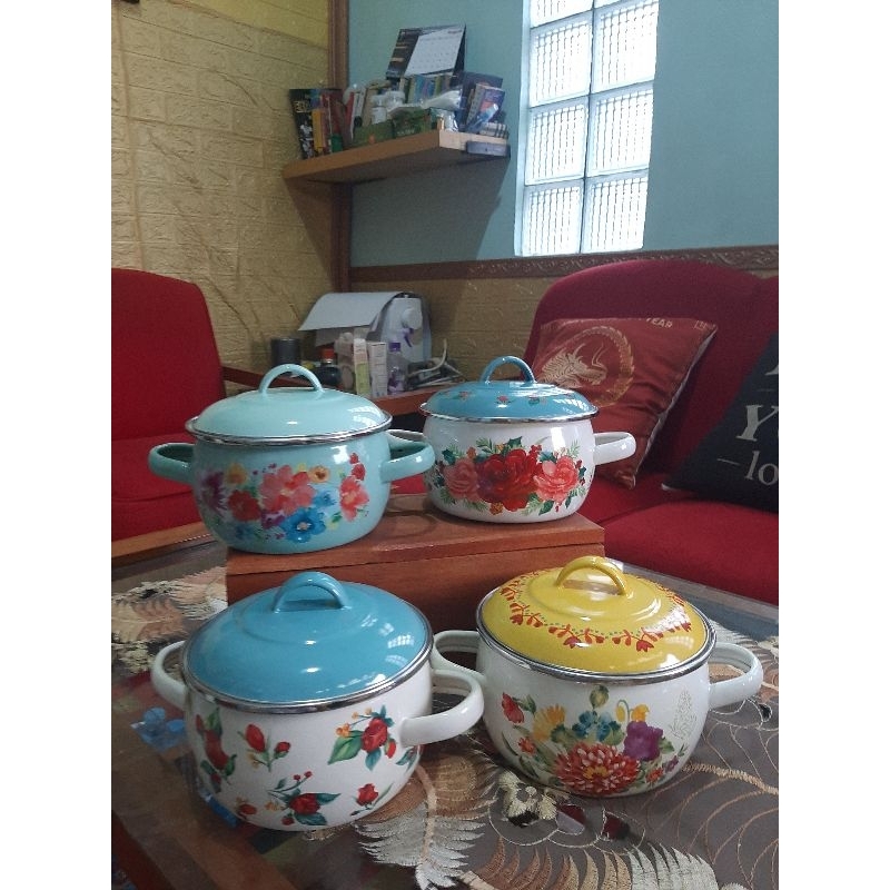 Jual Panci Enamel Dutch Oven Casseroll Mini Pumpkin 500ml 14cm | Shopee ...