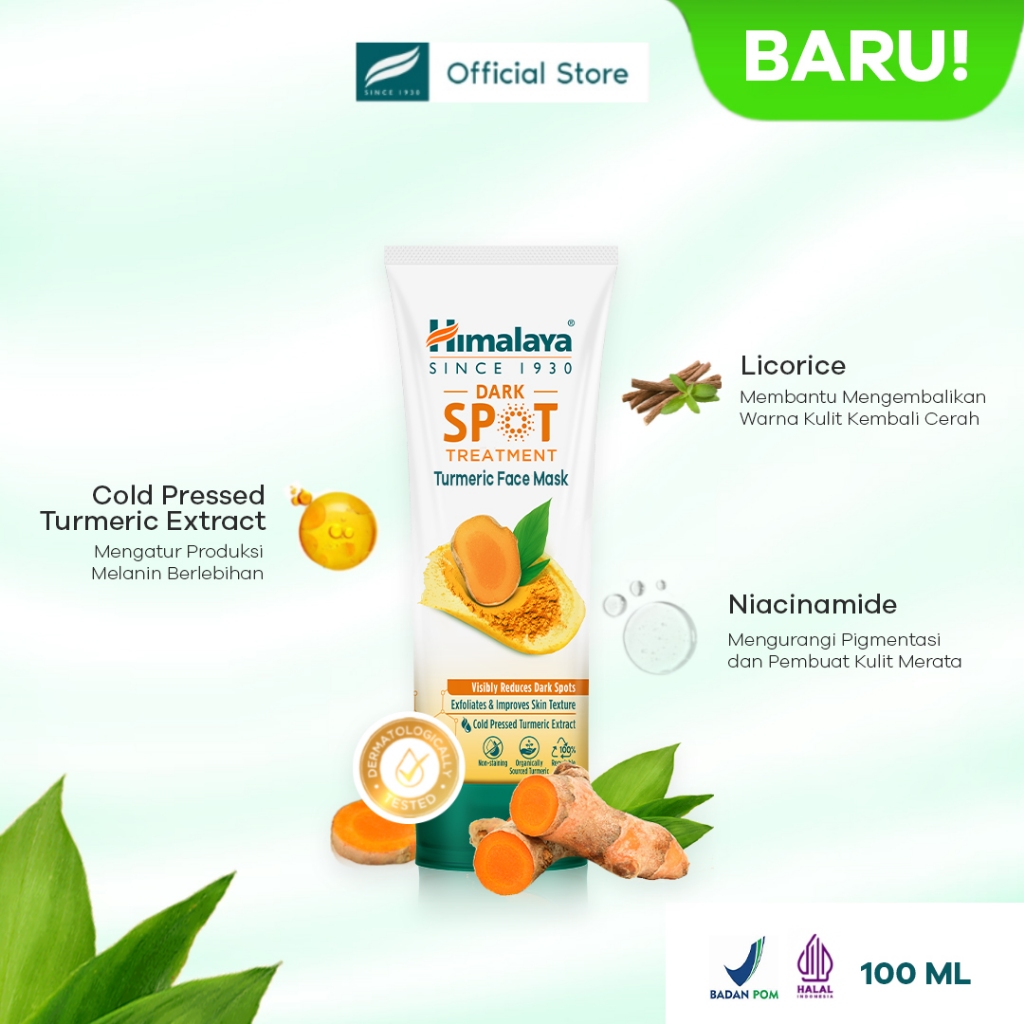 Jual Himalaya Dark Spot Treatment Turmeric Face Mask 100ml | Shopee ...