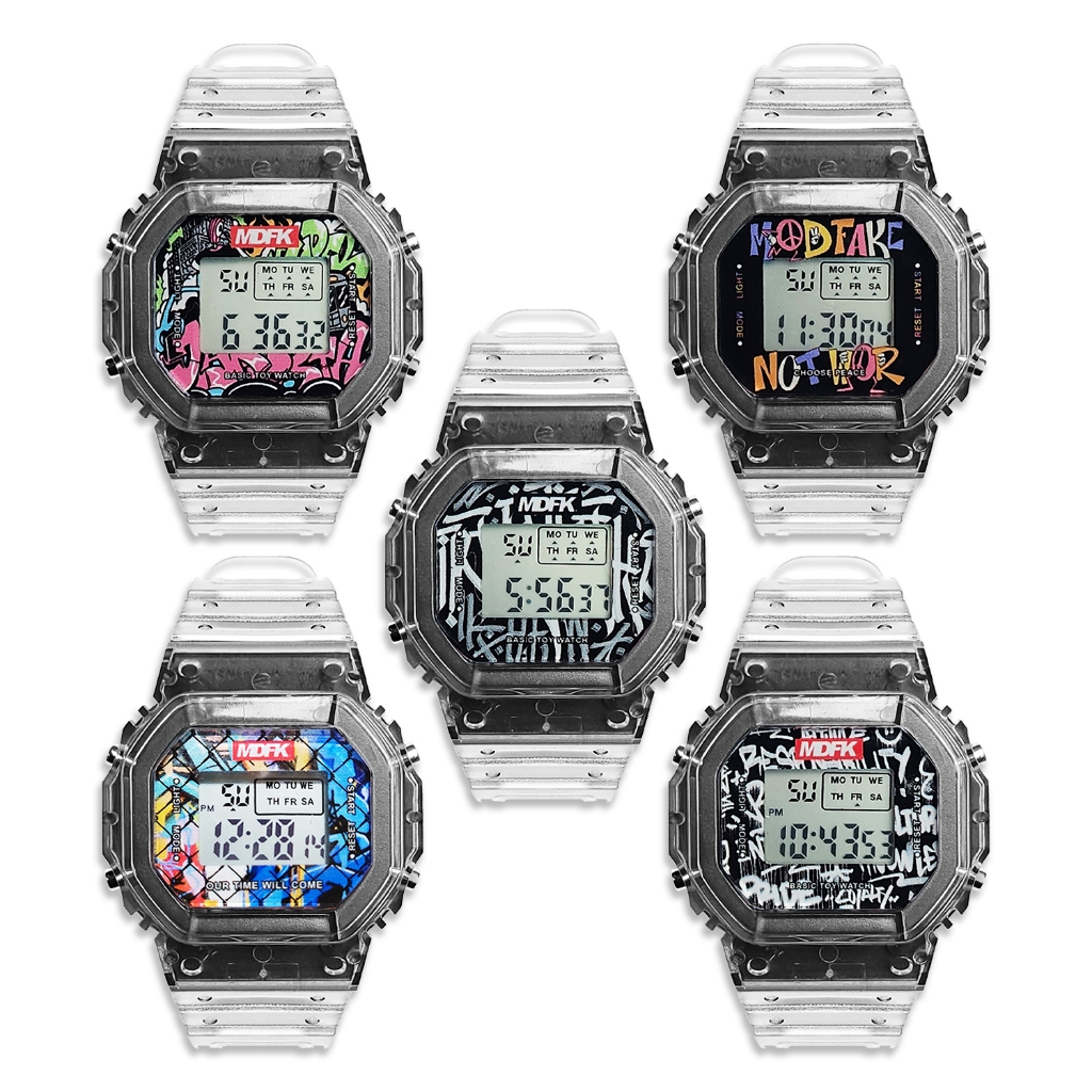Jual MDFK DIGITAL WATCH TRANSLUCENT | BASIC TOY WATCH | JAM TANGAN MDFK ...