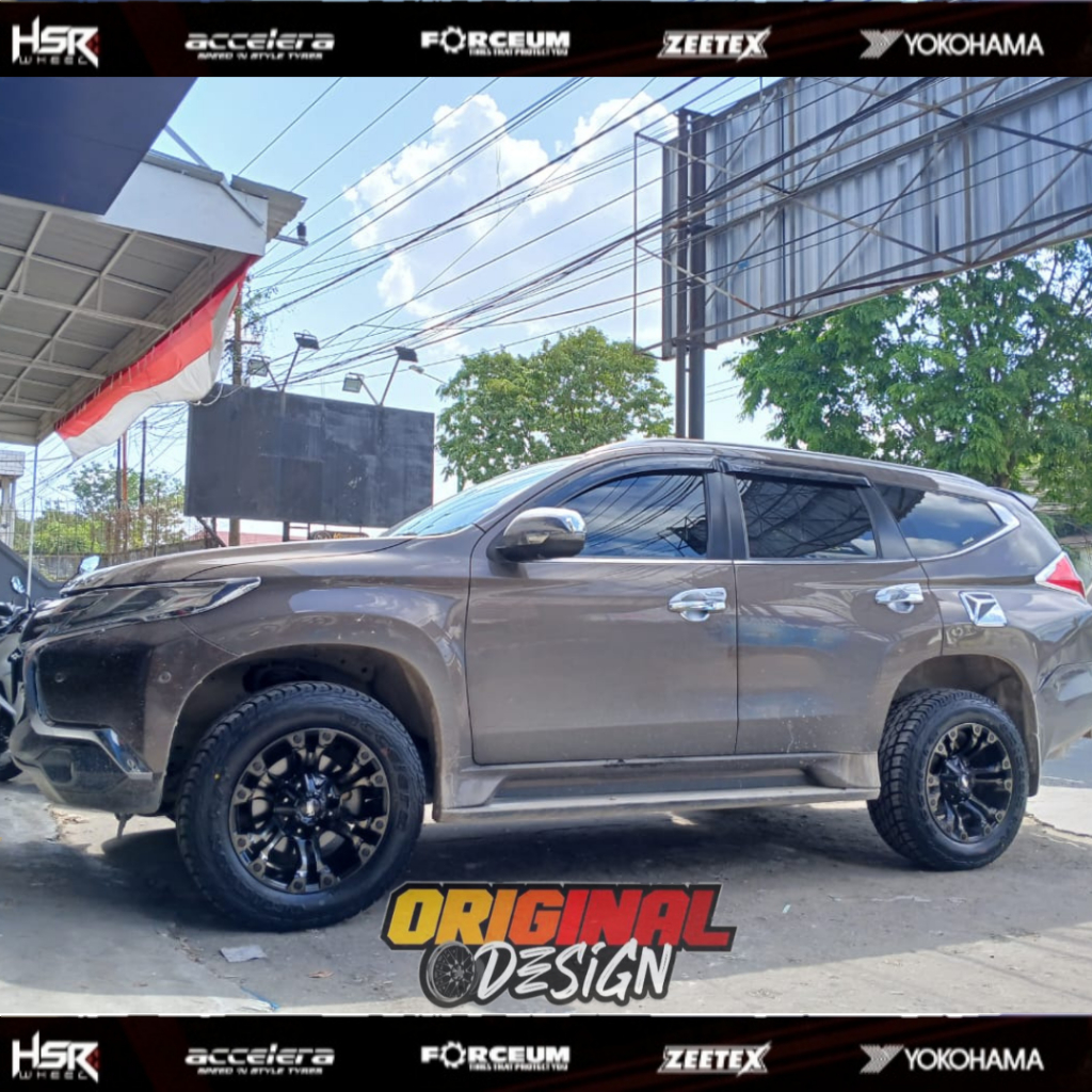 Jual Mitsubishi pajero sport pakai velg HSR LUMBIS RING 18 Lebar 9 Et ...