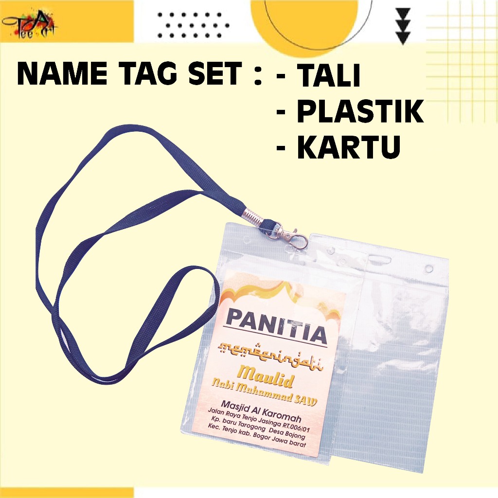 Jual NAME TAG PANITIA SET - CUSTOM | Shopee Indonesia