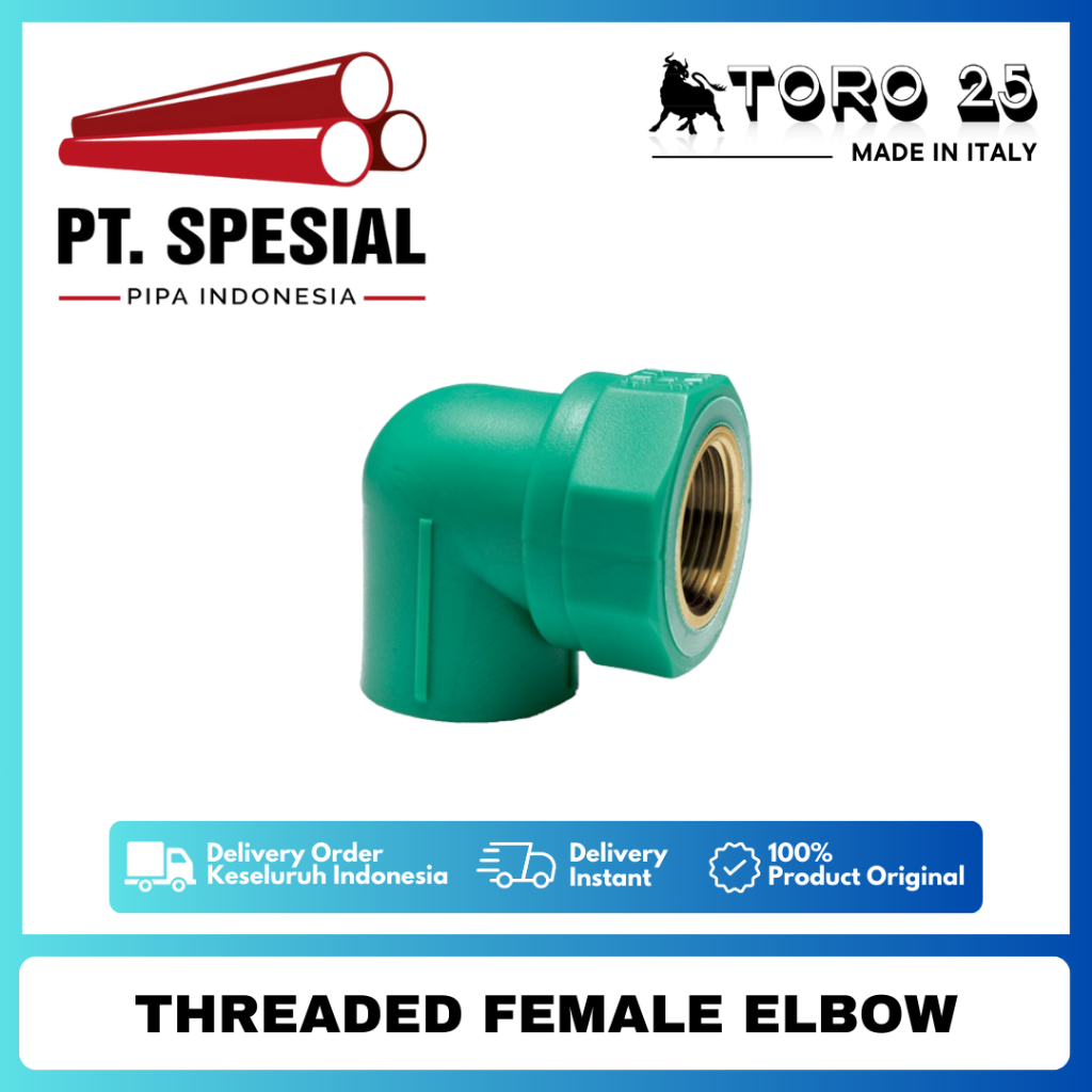 Jual Knee Drat Dalam PPR Toro DN20 x 1/2" / KDD PPR Toro / Female ...
