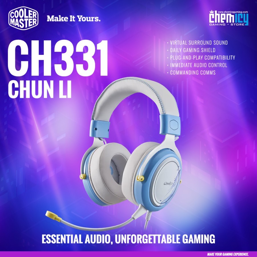 Jual Cooler Master CH331 / CH-331 Chun-Li SF6 Gaming Headset | Shopee ...