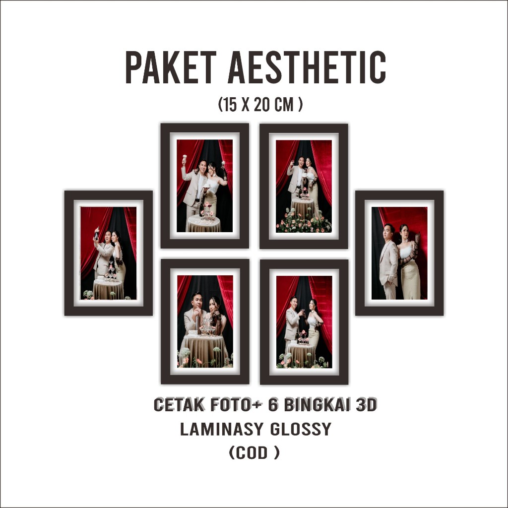 Jual CETAK FOTO bingkai 6R ISI 6 PCS | Shopee Indonesia