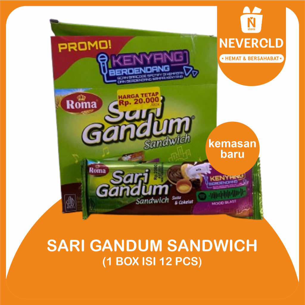 Jual ROMA SARI GANDUM SACHET 2000 1 BOX ISI 12 PCS | Shopee Indonesia