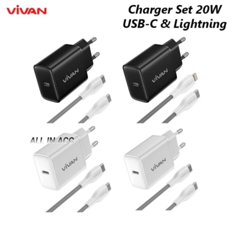 Jual Charger vivan Usb C to Usb C / Usb C to Iphone Lightning power ...