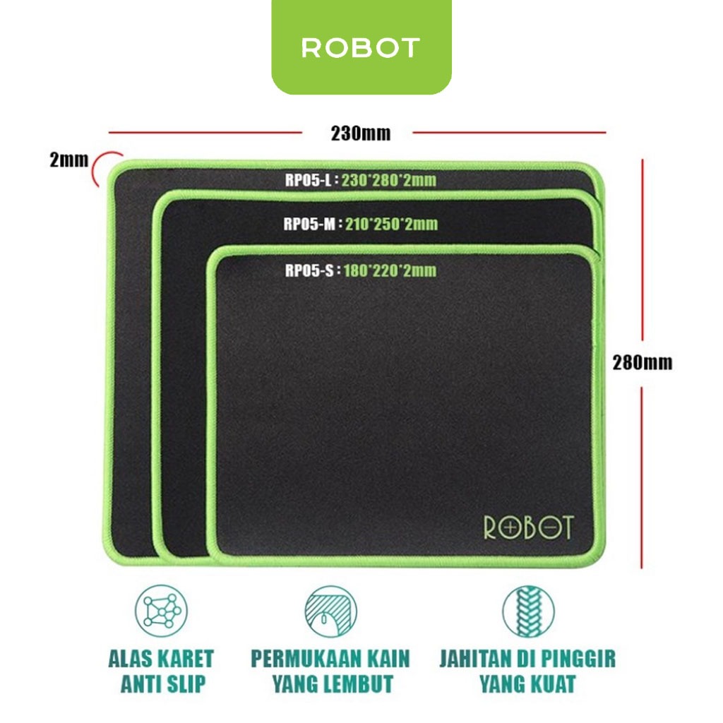 Jual Robot RP05 Mousepad Antislip Robot Gaming Mousepad Original Robot ...