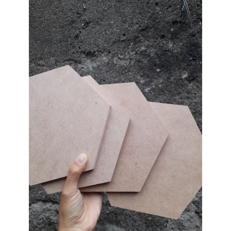 Jual Papan mdf hexagonal segi 6 tebal 6 mm | Shopee Indonesia