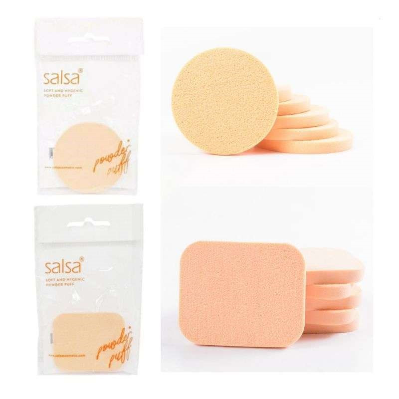 Jual SALSA Spon Basah Bedak Bulat & Persegi Puff Spons Spons Sponge ...