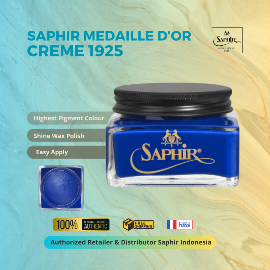 Jual Saphir Creme 1925 | Saphir Blue 75 ml | Medaille D’Or | Semir ...