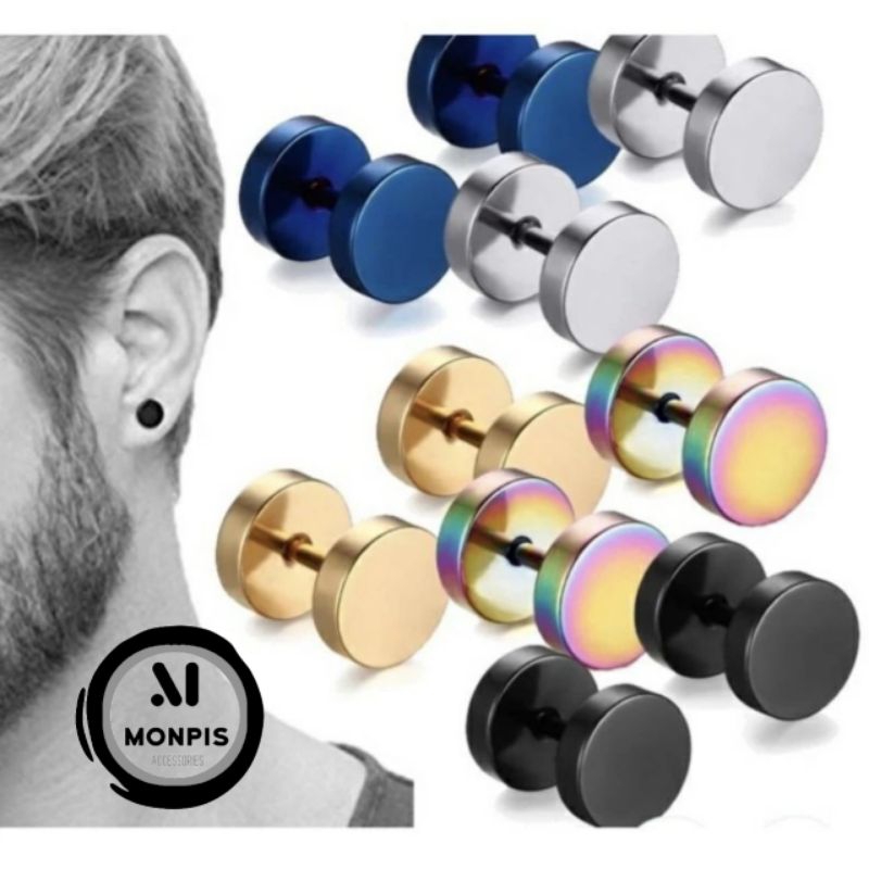 Jual Anting pria titanium Anting pria Anting titanium Anting bulat ...