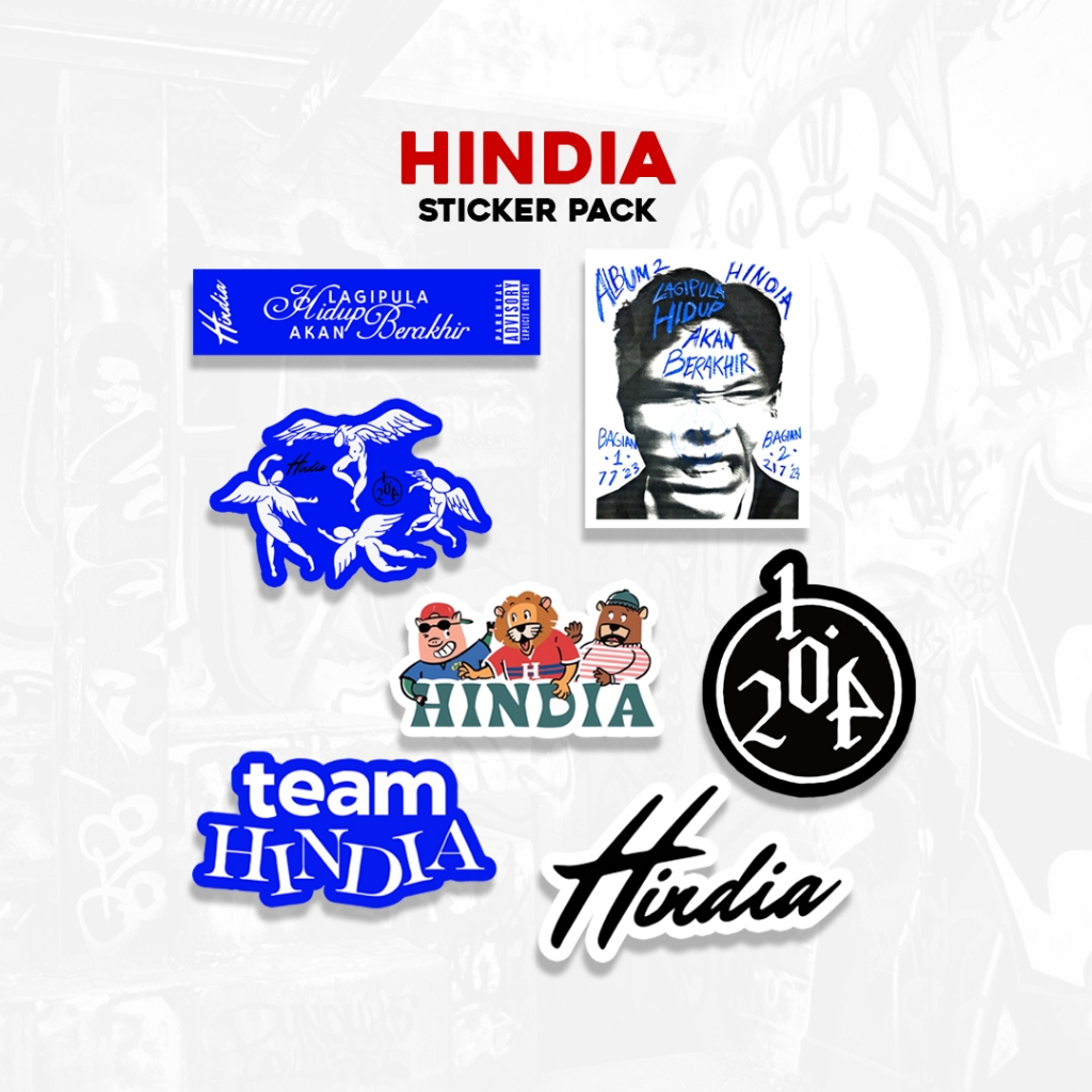 Jual Hindia - Sticker Pack Vol 1 | Stiker Band | Sticker Vinyl | Stiker ...