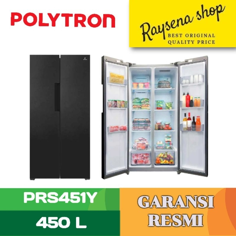 Jual POLYTRON KULKAS SIDE BY SIDE REFRIGERATOR PRS451Y | Shopee Indonesia