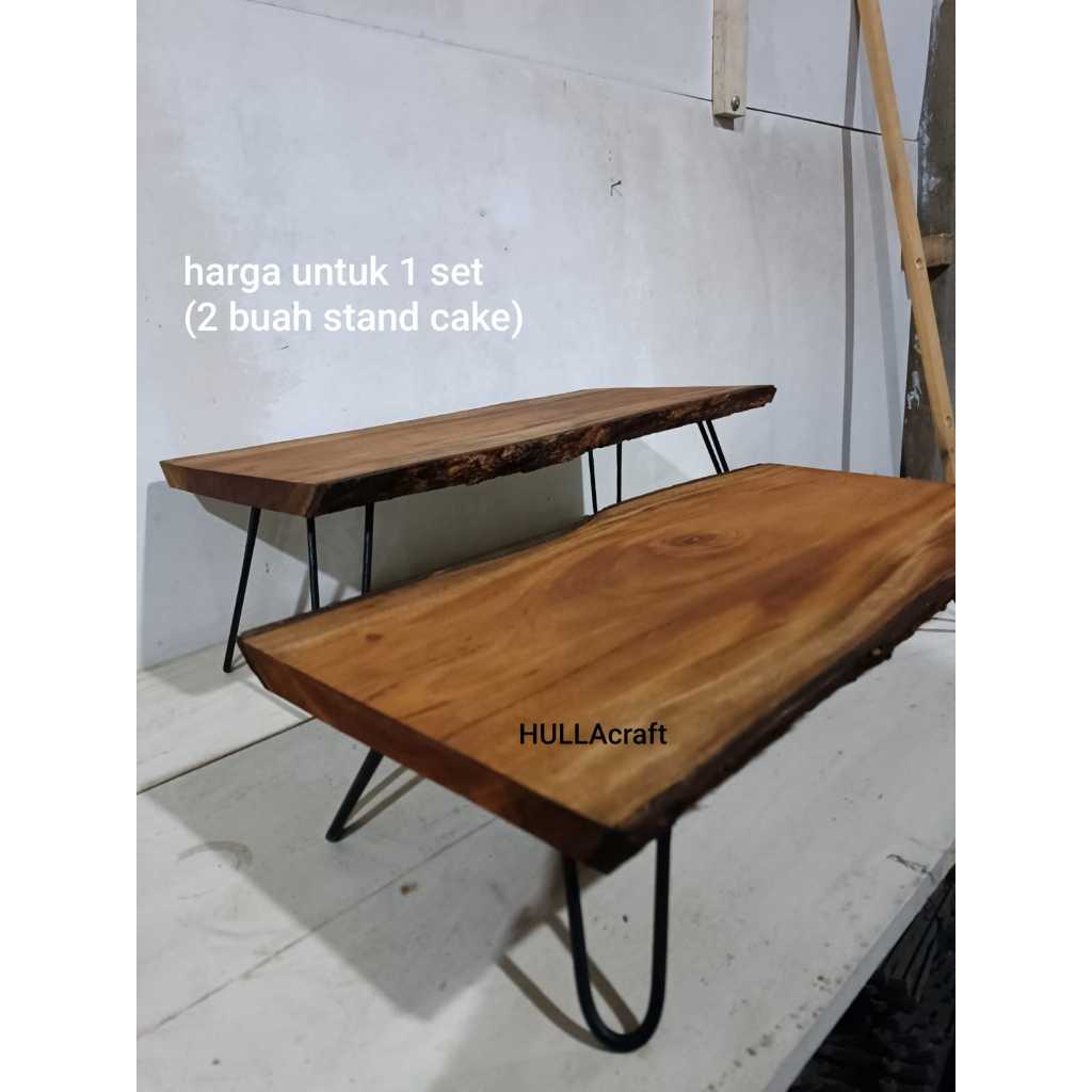 Jual Stand cake/Meja display kue kayu aestetic/Alas kue/Tatakan kue ...