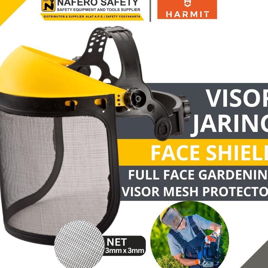 Jual Penjualan Terkini Faceshield Safety Set Perkebunan Anti Serangga Pelindung Wajah Jaring ...