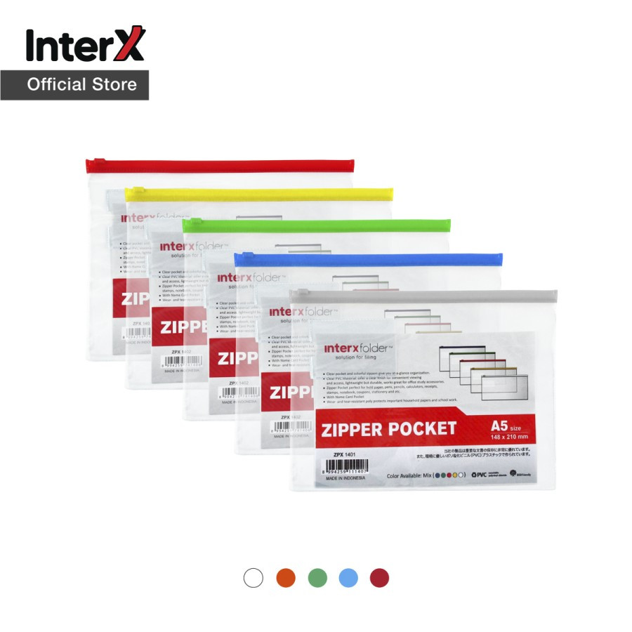 Jual INTERX Zipper Pocket a5 Inter X / InterX ++ | Shopee Indonesia