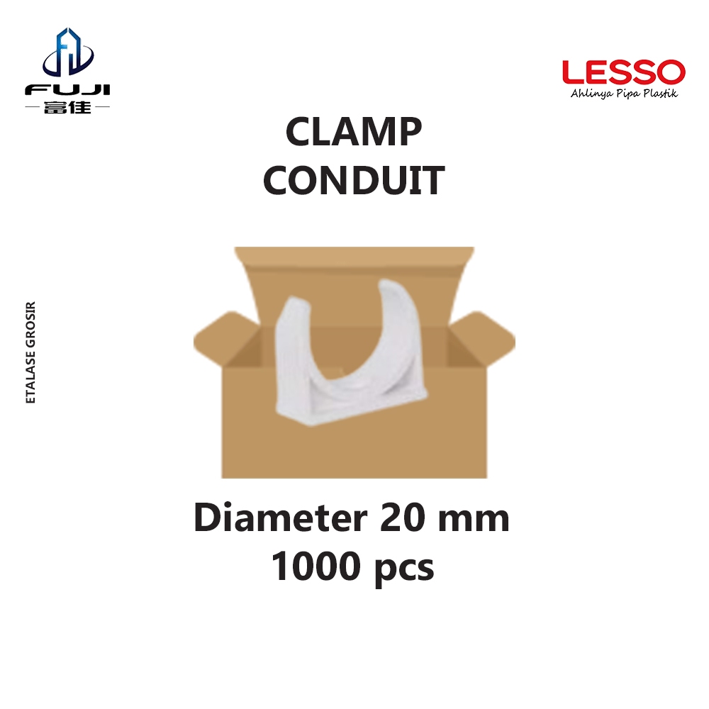 Jual Lesso Clamp Klem Conduit Listrik Grosir 20 mm 25 mm 32 mm | Shopee ...