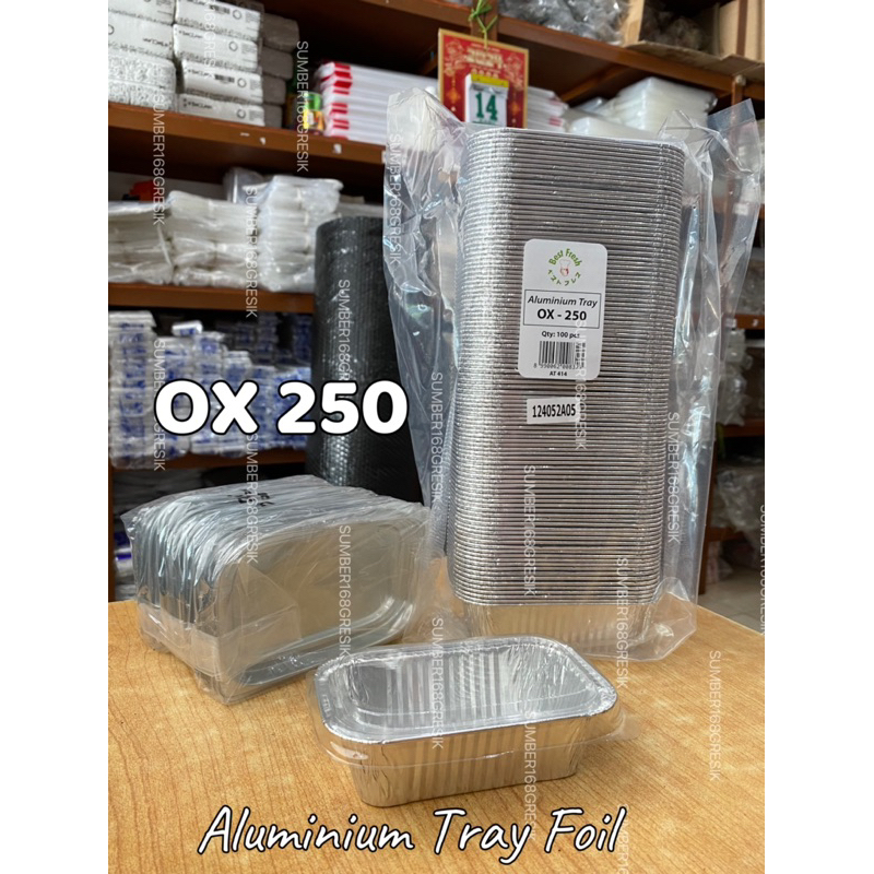 Jual [1 slop = 100 pcs] ALUMINIUM TRAY FOIL OX 250 DAN TUTUPNYA | ALTRAY OX 250 Plus TUTUP ...