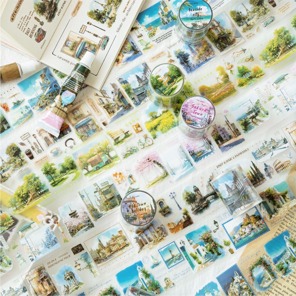 Jual 1 Roll Start a Journey Series SAJ Scenery Sticker Stiker ...