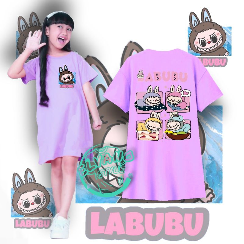 Jual LABUBU THE MOSTER DRESS BAJU ANAK PEREMPUAN MOTIF MOSTER LABUBU ...