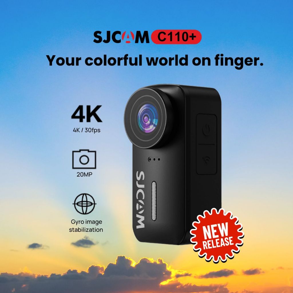 Jual SJCAM C110 Plus 4K Unique Sports Wifi Waterproof Thumb Video ...