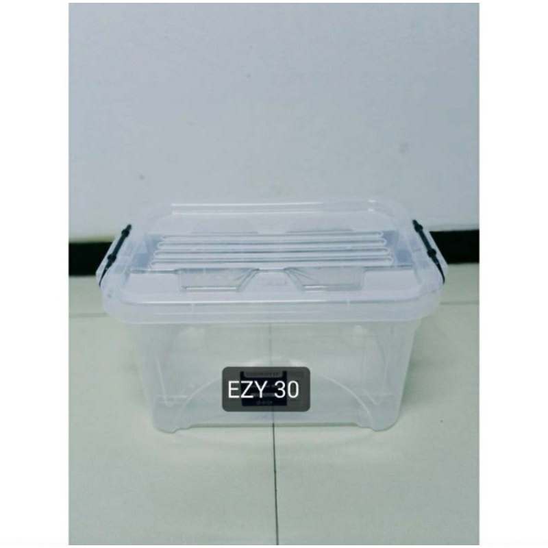 Jual Box Container 30 Liter EZY Bening Transparan Kotak Container Storage Penyimpanan | Shopee ...