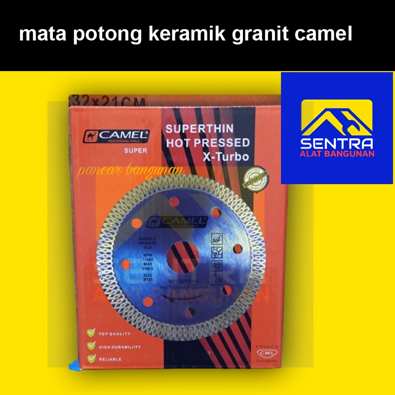 Jual Mata Potong Keramik Granit / Diamond Wheel Granit X-Turbo Camel Super Thin 4 Inch | Shopee ...