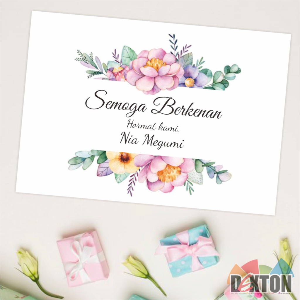 Jual Sticker stiker custom nama ucapan semoga berkenan label | Shopee ...