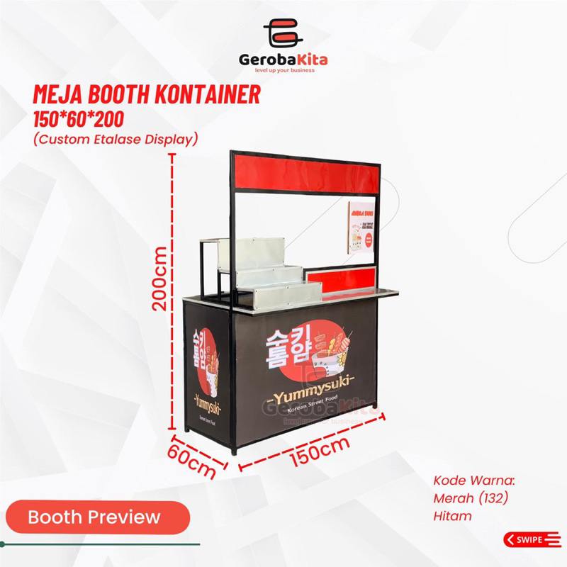 Jual Meja Booth 150x60x200 Custom | Shopee Indonesia