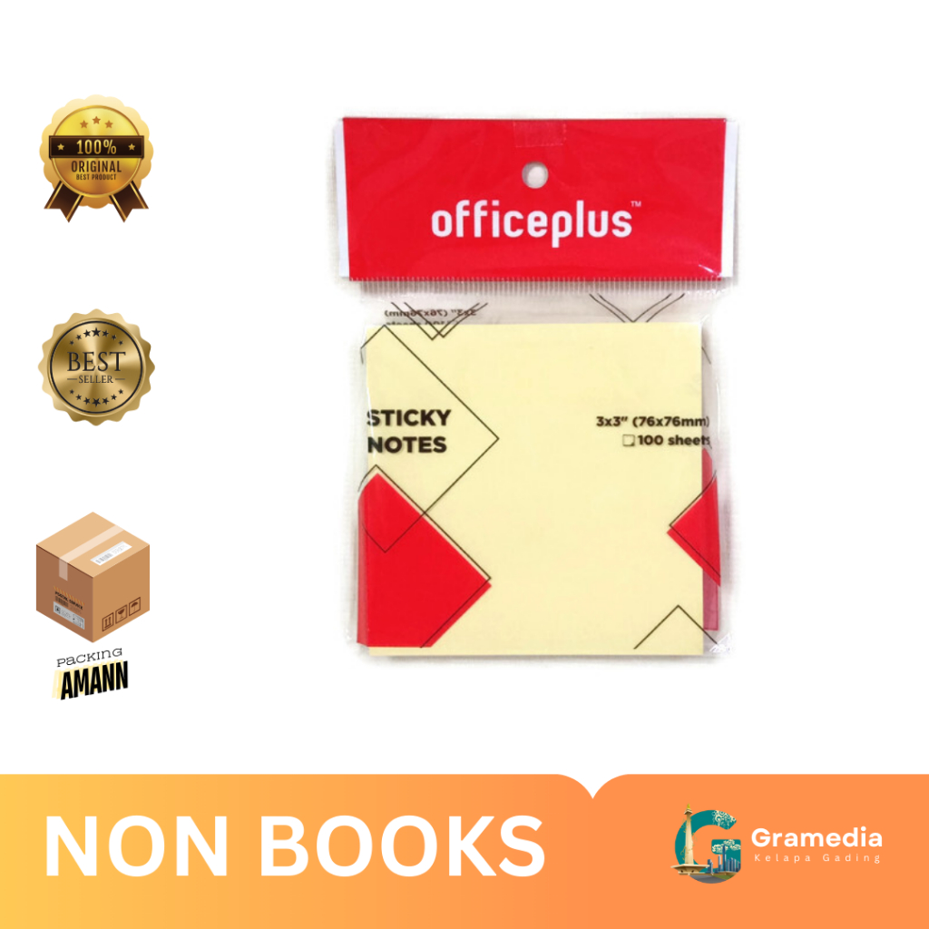Jual Gramedia MKG - Sticky Note 3X3 - 100 Sheet Yellow - OfficePlus | Shopee Indonesia