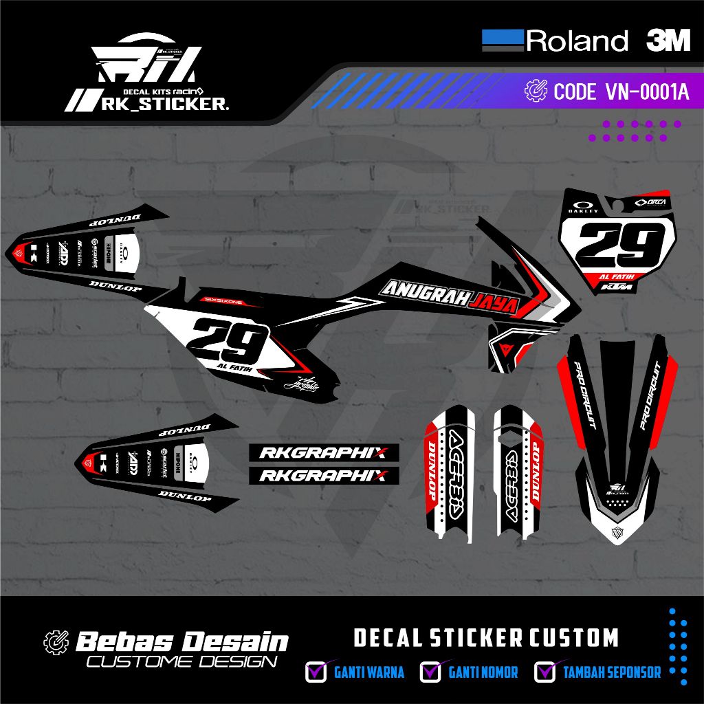 Jual DECAL STIKER KTM 85 2020 - KTM 250 2017 - KTM 250 2020-2022 - KTM ...