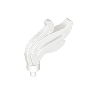 Jual Lego White Part 64647 Minifigure, Plume Feather Triple Compact ...