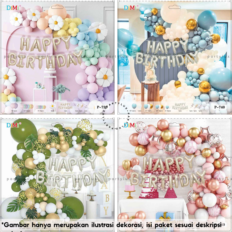 Jual Set Dekorasi Ulang Tahun Aesthetic / Hiasan Backdrop Ultah ...