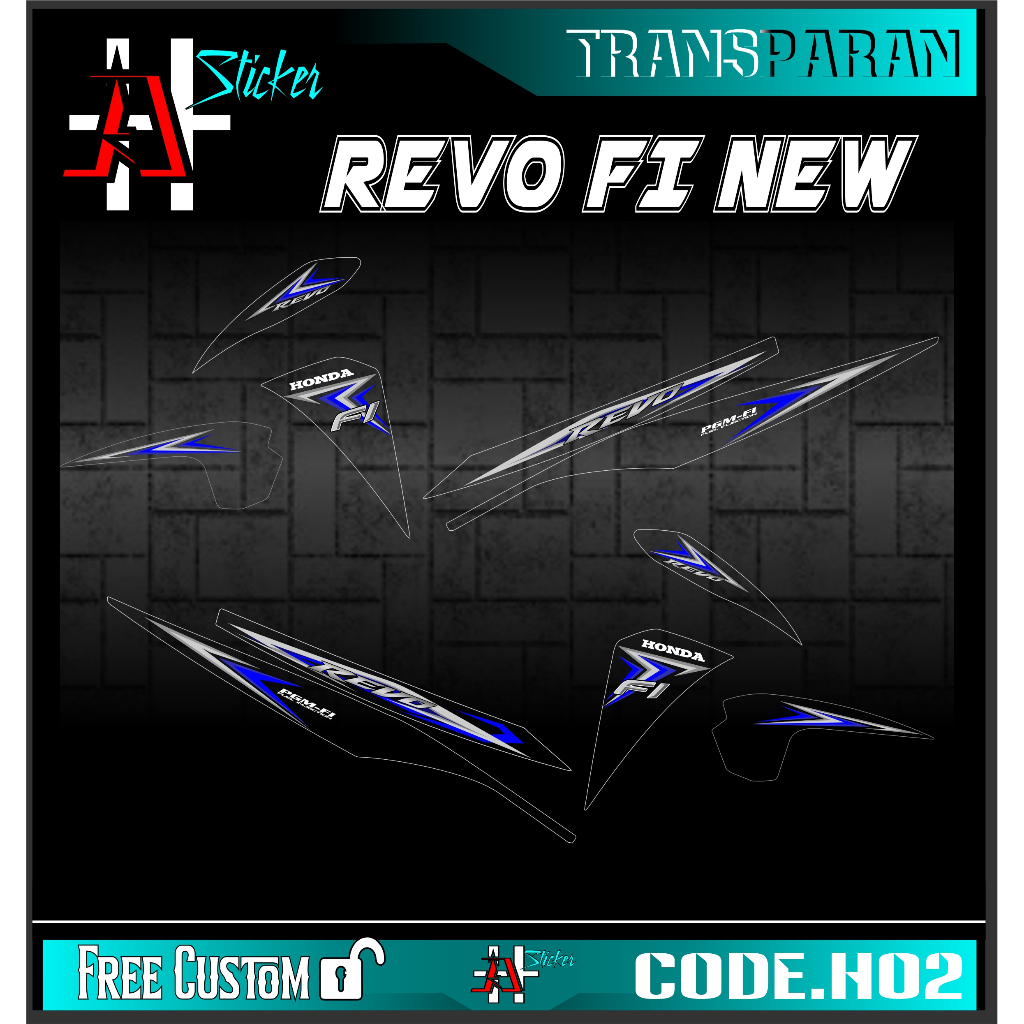 Jual STRIPING TRANSPARAN HONDA REVO FI NEW STICKER MOTIF Transparan ...