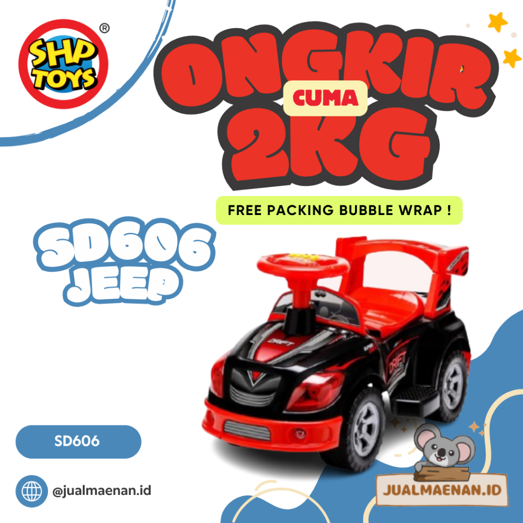 Jual Mobil Anak Bisa Dinaiki SD 606 Mainan Mobil Dorong Anak Fitur ...