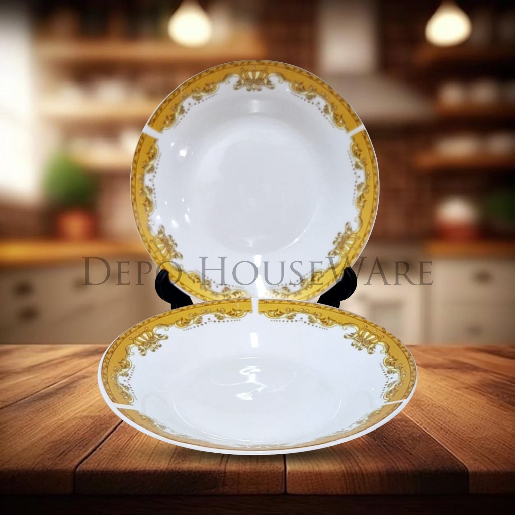 Jual Piring Makan Mahkota Keramik Piring Porcelain 6 inch Piring Saji ...