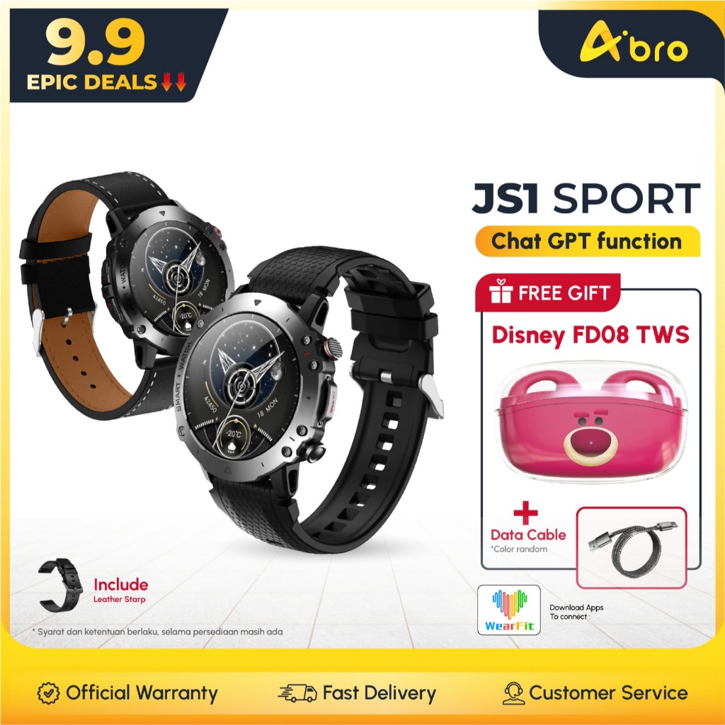 Jual Aibro JS1 Sport Smartwatch Jam Tangan Olahraga | Layar 1.45 Inch ...