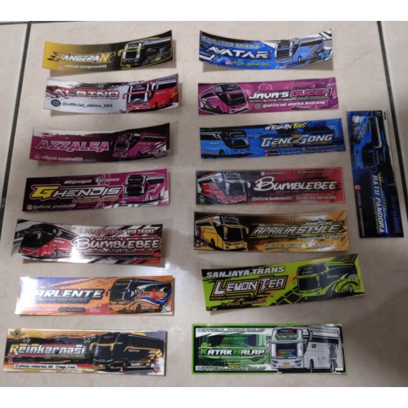 Jual stiker bus telolet random 15 pcs | Shopee Indonesia